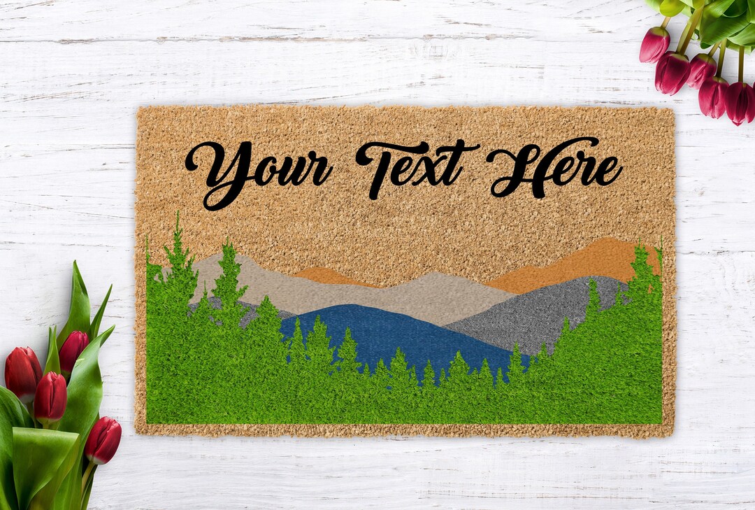 Personalized Doormat, Custom Landscape Welcome Mat, Landscape Art ...