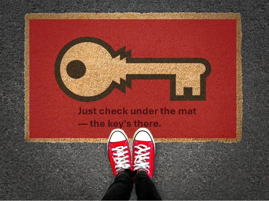 Funny Coir Doormat, Check Under the Mat Design (modern Sizes) - Etsy