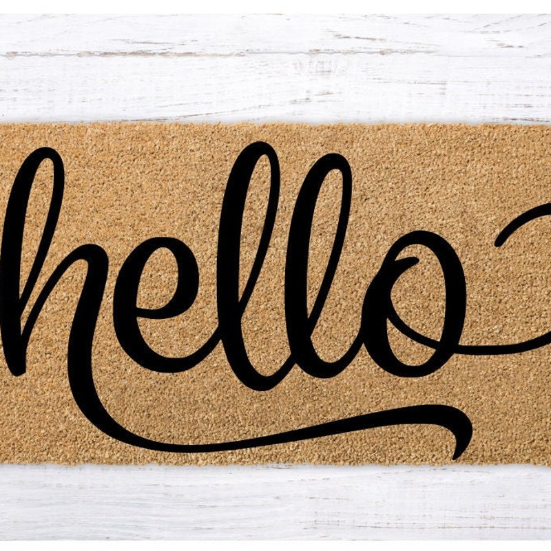 Hello Welcome Mat - Etsy