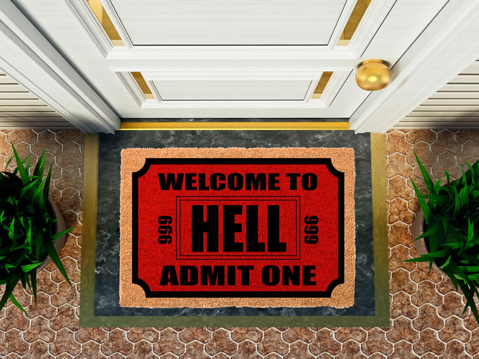Welcome to Hell Admit One Horror Funny Gift Welcome Funny - Etsy