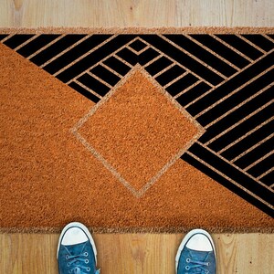 Minimalist Doormat, Mid Century Modern Welcome Mat, Mid Century Modern ...