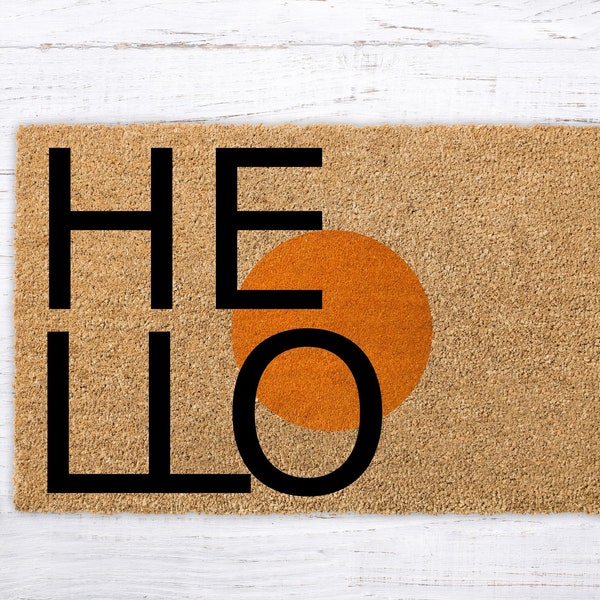 Hello Doormat - Etsy