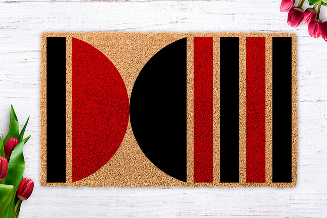 Minimalist Doormat Mid Century Modern Front Door Decor - Etsy