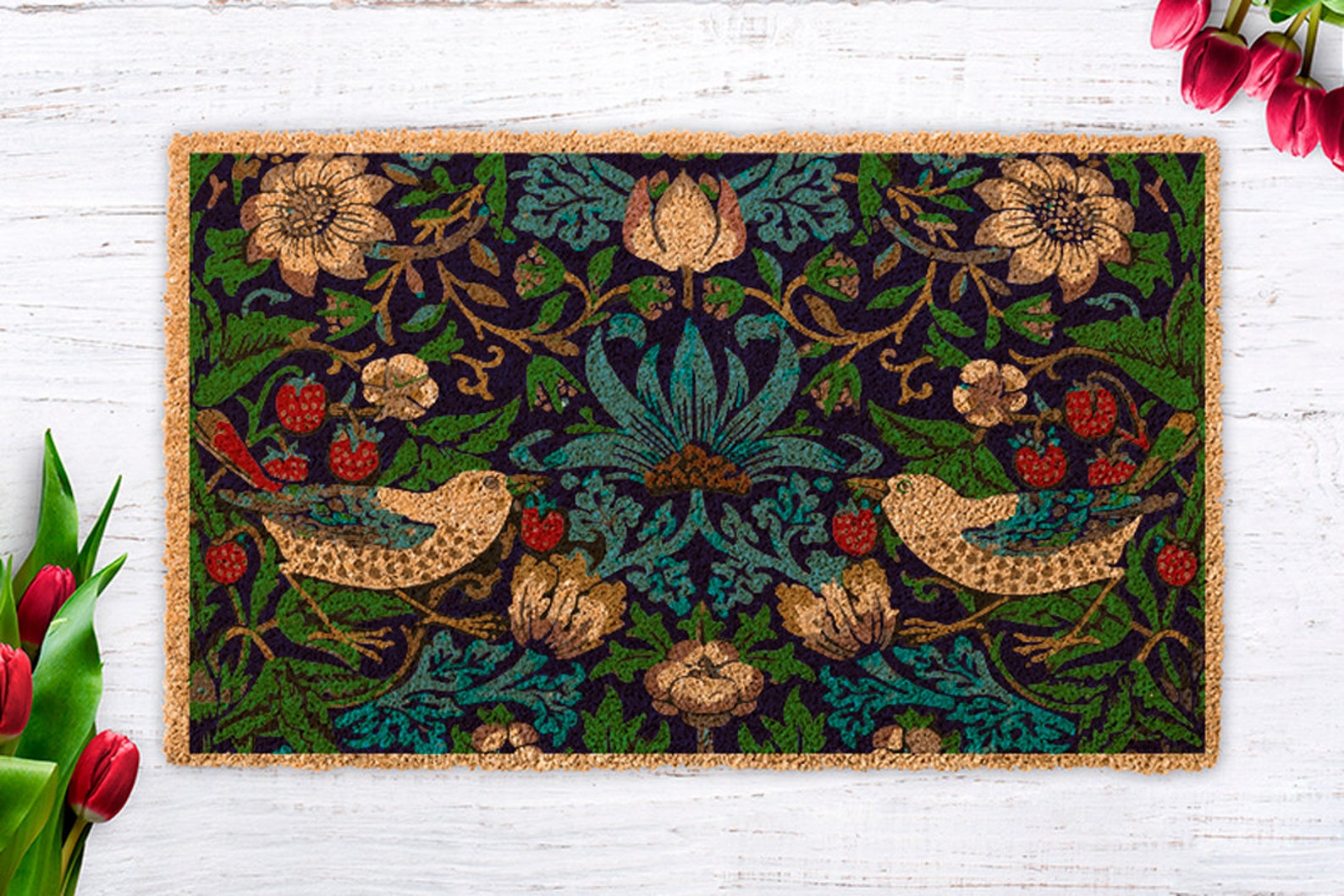 Colorful Doormat, Floral Front Door Decor, Fall Decor, Welcome Mat ...