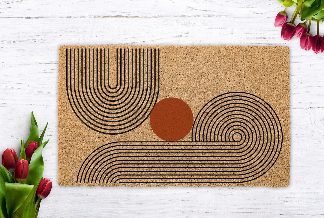 Mid Century Modern Doormat, Welcome Mat Mid Century Modern, Midcentury ...
