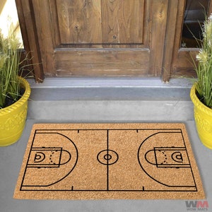 Basketball Court Doormat, Basketball Gifts for Boys, Basketball Mom Mat ...