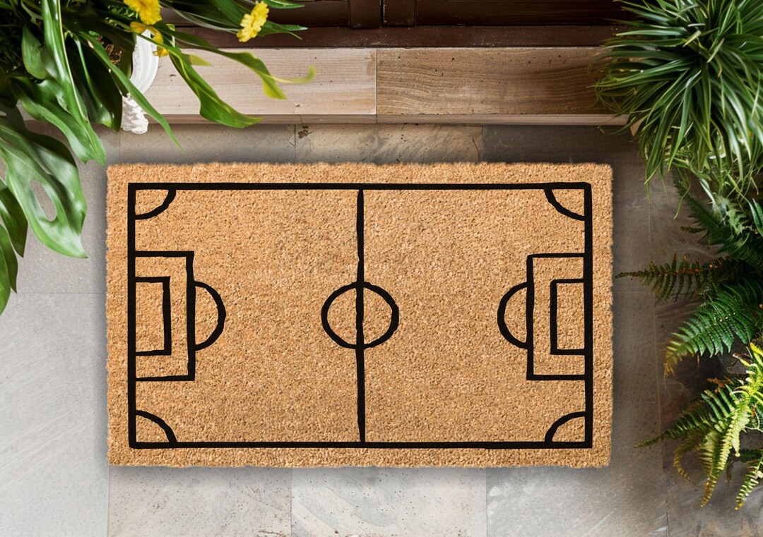 Soccer, Soccer Doormat, ,sport Gift Mat, Housewarming Gift, Sports Coir ...