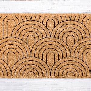 Minimalist Welcome Mat Mid Century Modern Art Rug Retro - Etsy