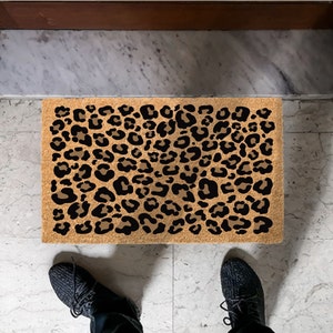 Leopard Doormat, Housewarming Gift, Elegant Welcome Mat, Leopard ...