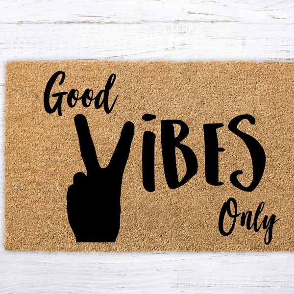 Good Vibes Only Door Mat - Etsy