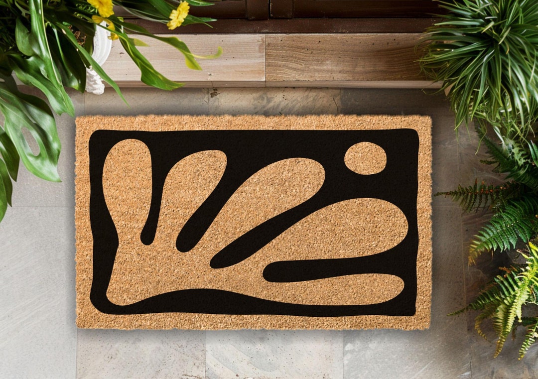 Minimalist Modern Doormat, Modern Welcome Mat, Housewarming Gift ...