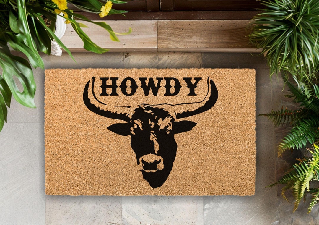 Howdy Mat, Welcome Howdy Doormat, Unique Doormat, Housewarming Gift ...