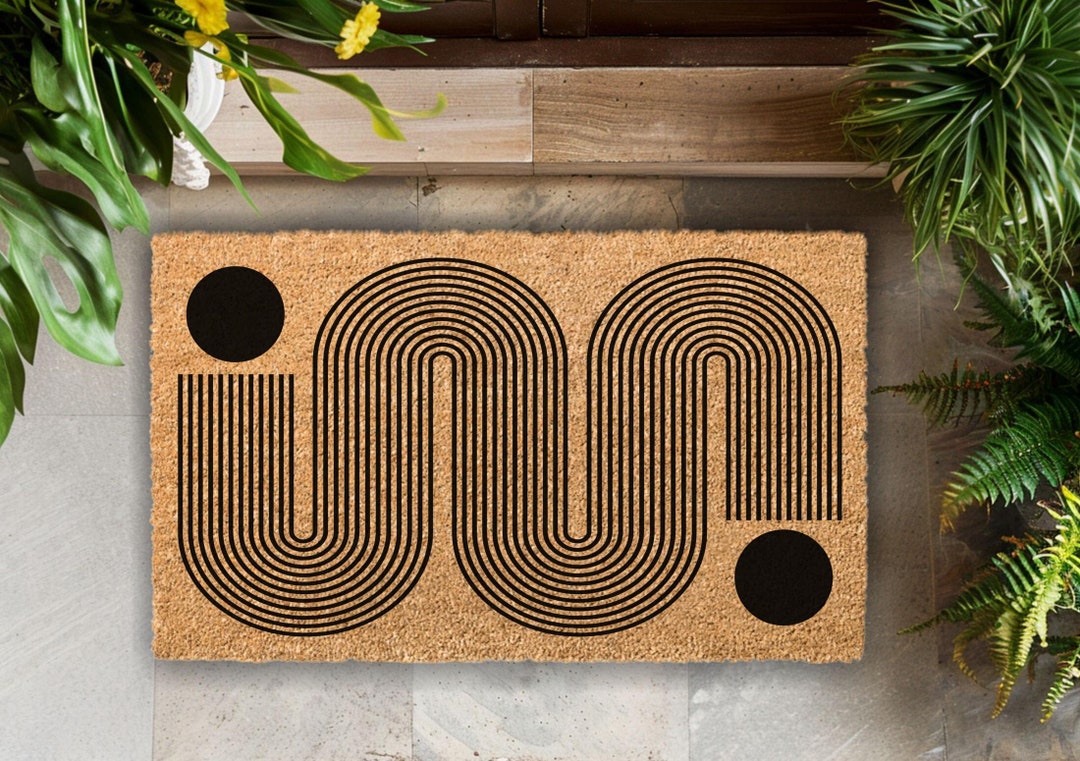 Mid Century Modern Doormat, Unique Mid Century Modern Welcome Mat, Mid ...