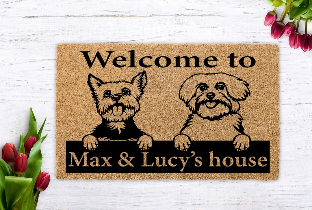 Custom Dog Doormat, Dog Welcome Mat, Customizable Dog Mat, Custom Door ...