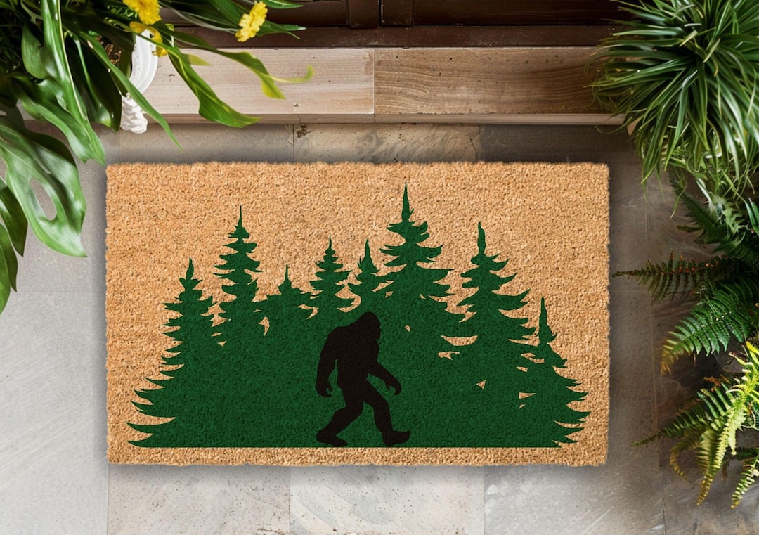Bigfoot Gift, Bigfoot Doormat, Mythical Creature Decor, Bigfoot Hunters ...