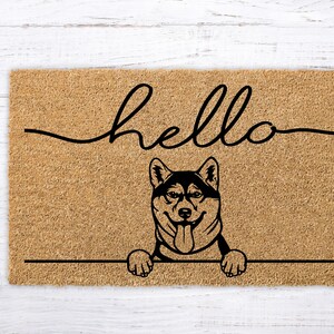 Personalized Dog Doormat, Custom Dog Welcome Mat, Customizable Pet ...