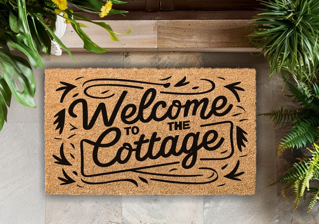 Cottage Decor, Welcome to the Cottage Doormat, Cottage Housewarming ...