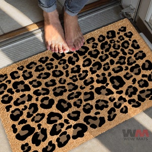 Leopard Doormat, Housewarming Gift, Elegant Welcome Mat, Leopard ...