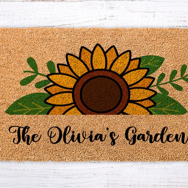 Sunflower Door Mat - Etsy