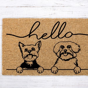 Personalized Dog Doormat, Custom Dog Welcome Mat, Customizable Pet ...