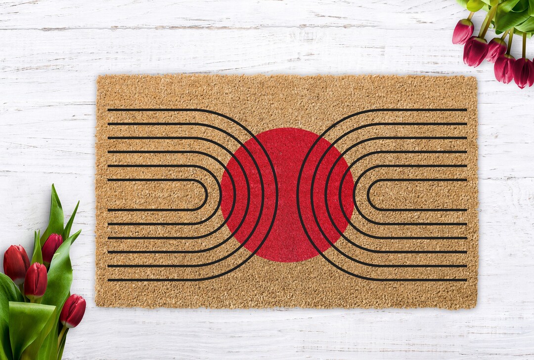 Doormat, Mid Century Modern, Housewarming Gift, Wedding Gift ...