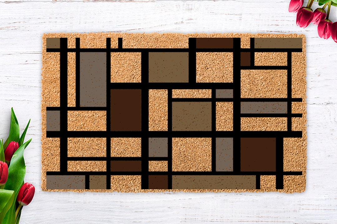 Geometric Doormat, Coir Doormat, Coconut Natural Doormat, Unique Door ...