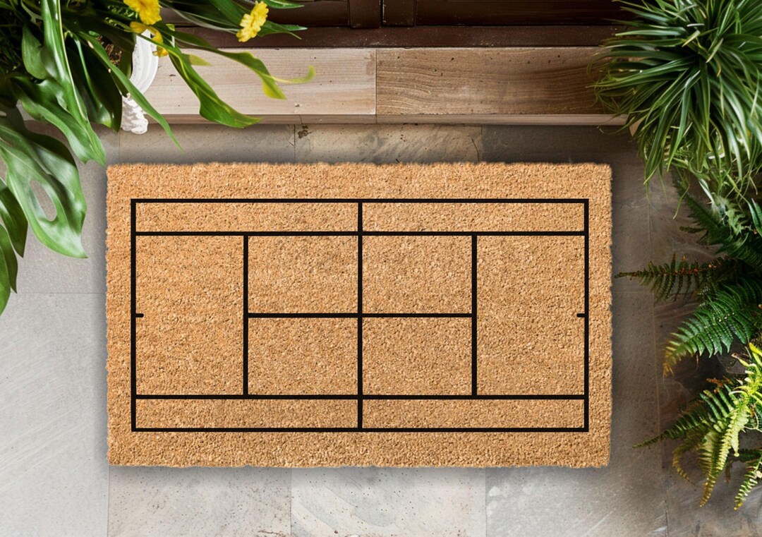 Tennis Court Doormat, Tennis Gifts, Tennis Mom Gift, Tennis Field Mat ...