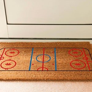 Hockey Rink Doormat, Hockey Gifts for Boys, Hockey Mom, Hockey Gift Mat ...