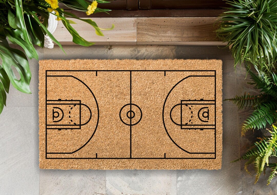 Basketball Court Doormat, Basketball Gifts for Boys, Basketball Mom Mat ...