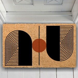 Mid Century Modern, Welcome Mat Mid Century Modern Art, Wedding Gift ...