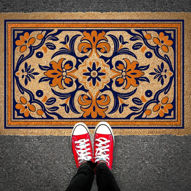 Tile Design Door Mat - Etsy