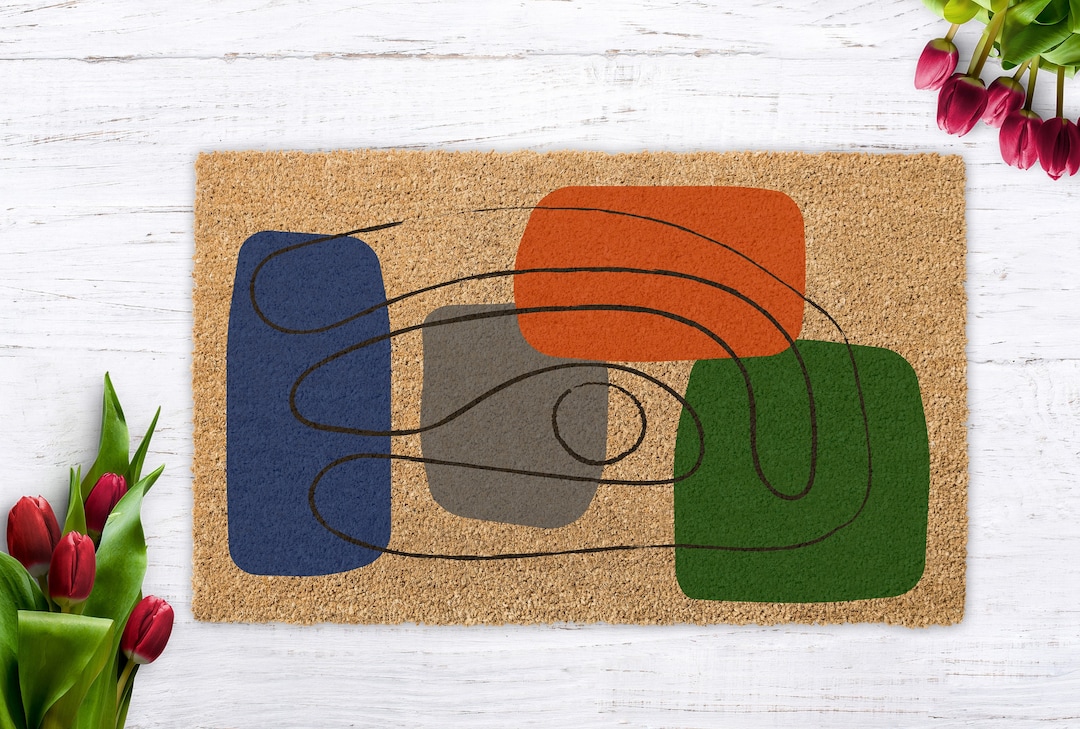 Contemporary Doormat, Welcome Mat Modern, Housewarming Gift, Coir ...