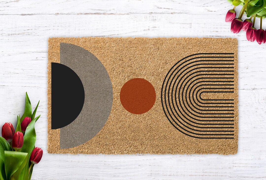 Mid Century Art Modern Doormat, Welcome Mat Mid Century Modern ...