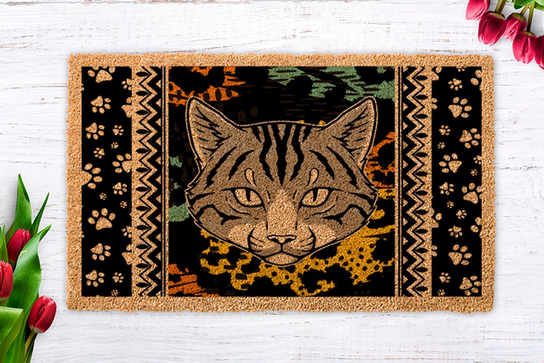 Cat Gift, Cat Welcome Mat, Housewarming Cat Gift, Unique Cat Doormat ...