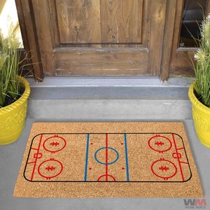 Hockey Rink Doormat, Hockey Gifts for Boys, Hockey Mom, Hockey Gift Mat ...
