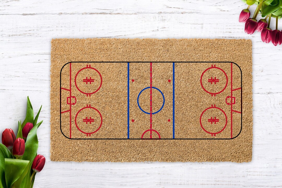 Hockey Rink Doormat, Hockey Gifts for Boys, Hockey Mom, Hockey Gift Mat ...