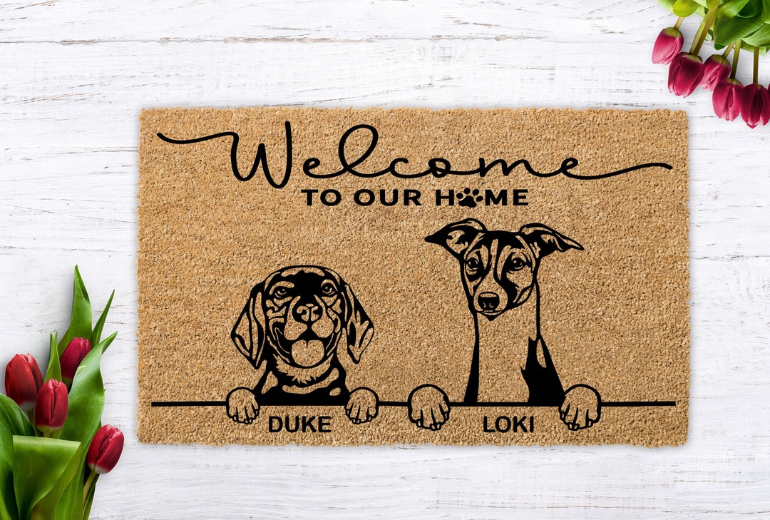 Personalized Dog Gift, Dog Welcome Mat, Unique Dog Gift, Housewarming ...