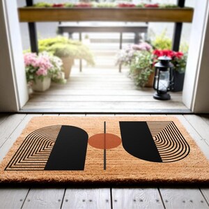 Mid Century Modern, Welcome Mat Mid Century Modern Art, Wedding Gift ...