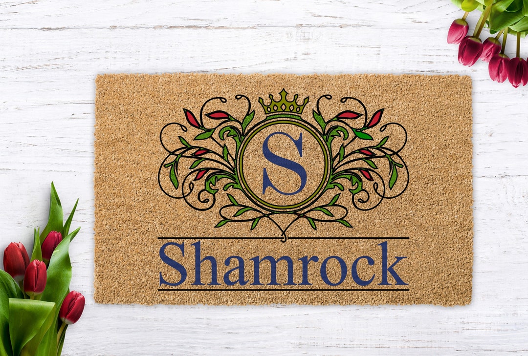 Coir Monogram Welcome Mat, Monogram Doormat, Personalized Doormat ...