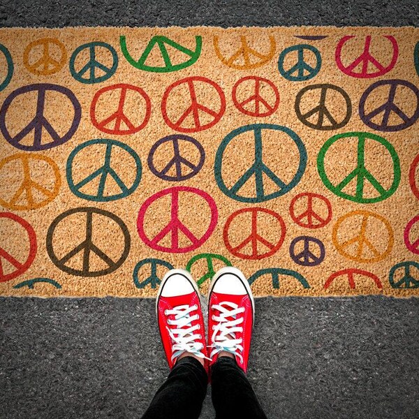 Peace Doormat - Etsy