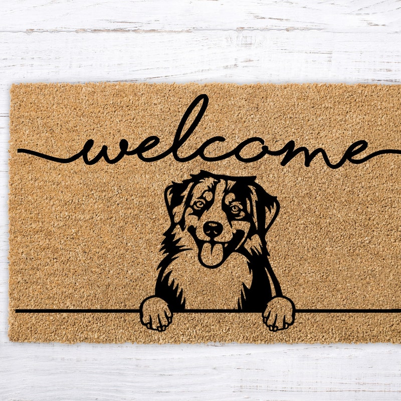 Welcome Mat Dog - Etsy