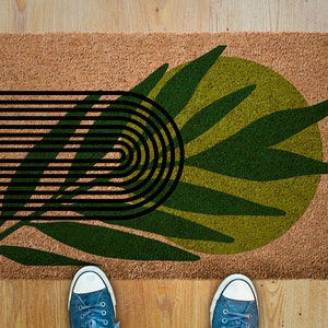 Mid Century Modern, 1950s Style Welcome Mat, Housewarming Retro Gift ...