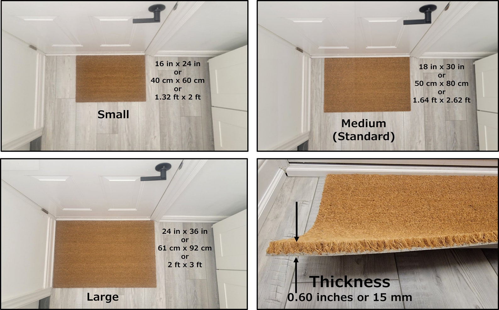 Spring Flowers Coir Doormat, Floral Front Door Decor, Floral Door Mat ...