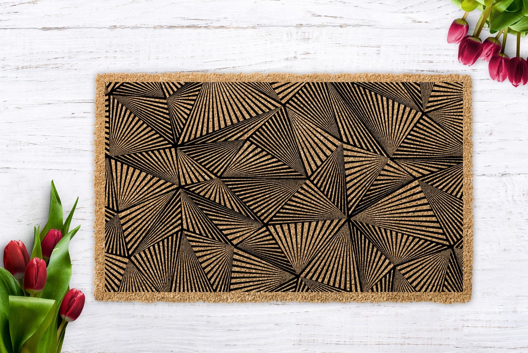 Geometric 3D Doormat, Triangle Geometric Rug, Geometric Pattern Doormat ...