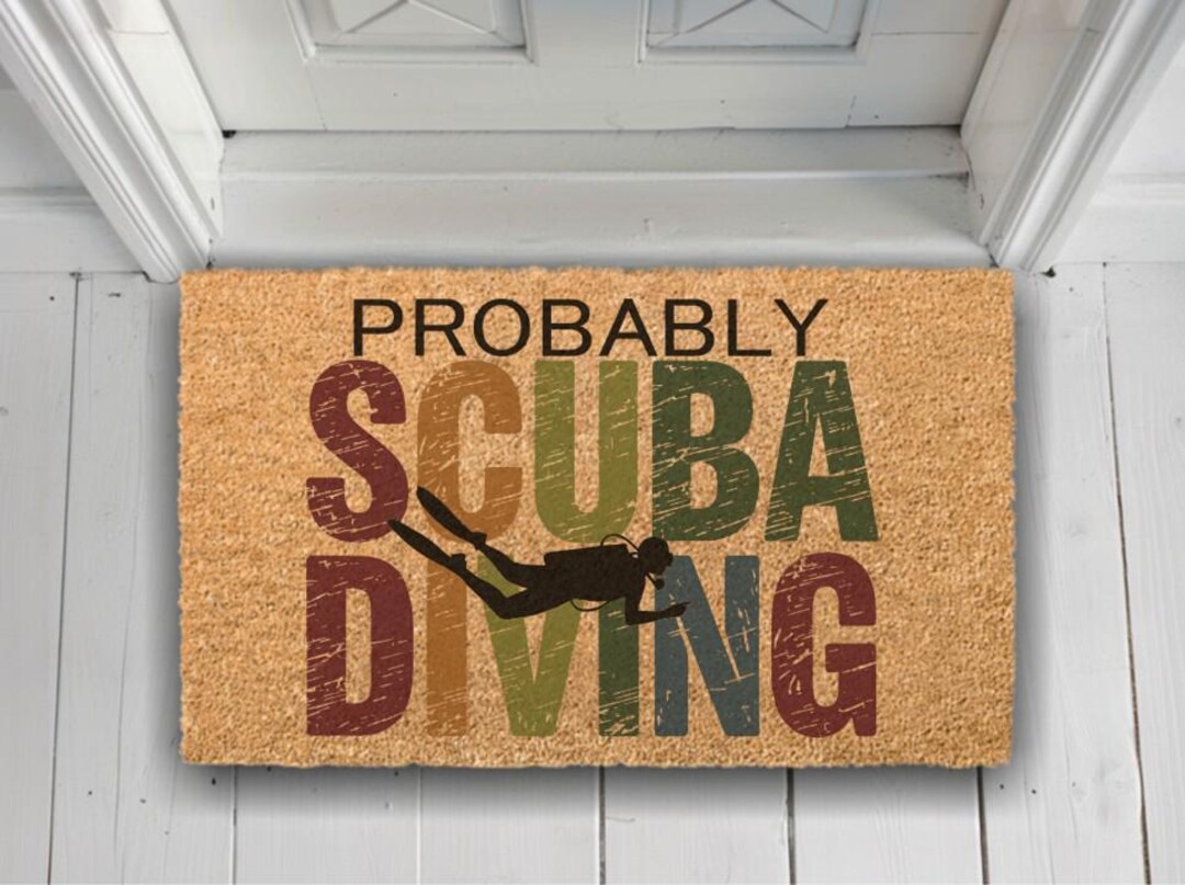 Scuba Diving Doormat: Eco-friendly Coir Welcome Mat - Etsy