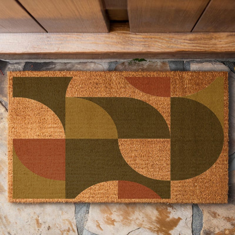 Geometric Shapes Doormat - Etsy