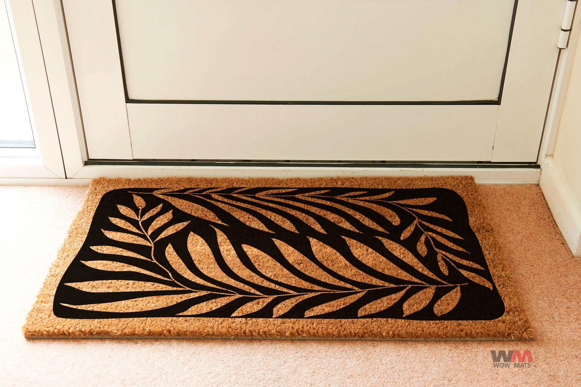 Leaves Doormat, Modern Welcome Mat, Housewarming Gift, Contemporary Art ...
