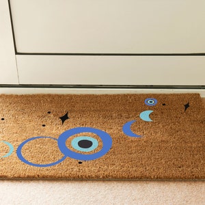 Evil Eye Moon Phases Doormat, Moon Phases Doormat, Evil Eye Doormat ...