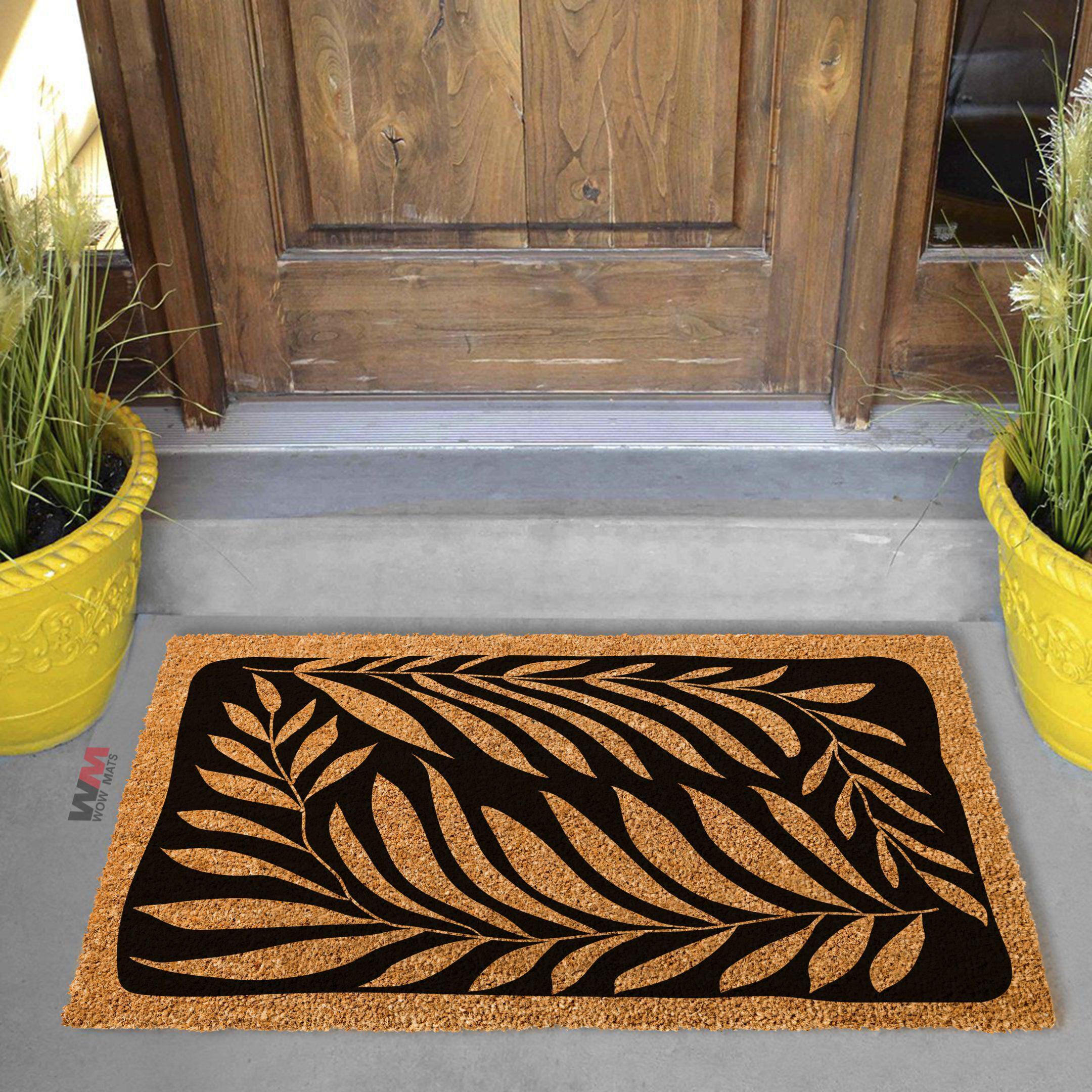 Leaves Doormat, Modern Welcome Mat, Housewarming Gift, Contemporary Art ...