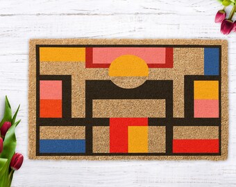 Art Deco Welcome Mat, Art Deco Geometric Doormat, Unique Doormat ...